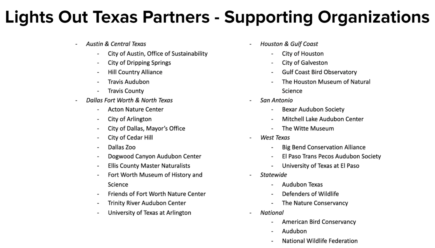 Lights Out - BirdCast